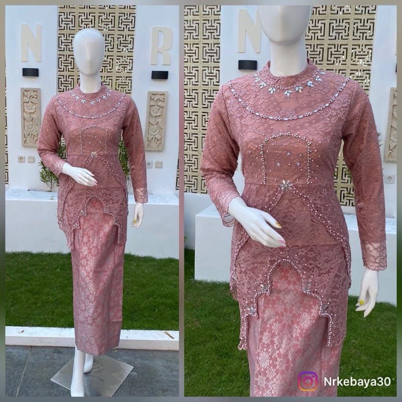 Jual Ready setelan kebaya brokat viona Payet//kebaya brokat terbaruu ...