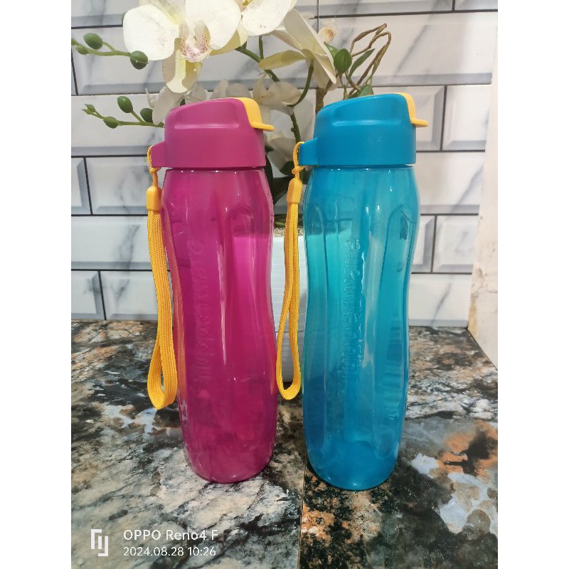 Jual botol eco straw 750ml biru pink ori tupperware | Shopee Indonesia