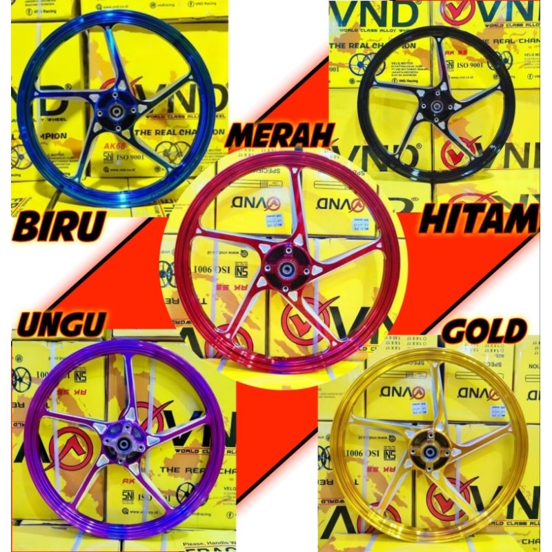 Jual VELG VND AK55 UKURAN 140 & 160 RING 17 PNP JUPITER Z, VEGA R, FIZ ...