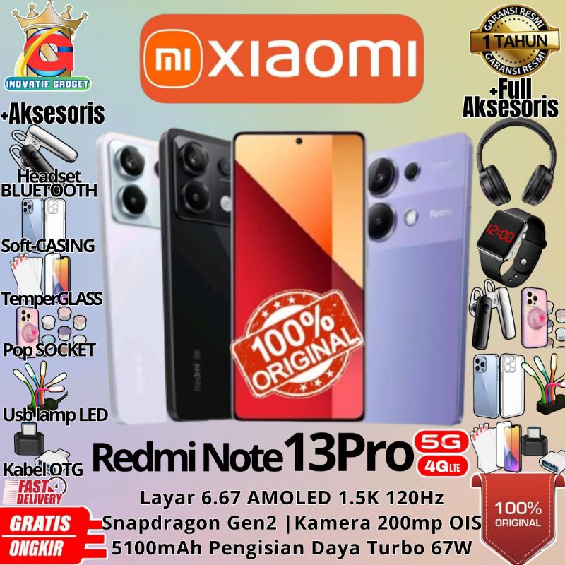 Jual XIAOMI REDMI NOTE 13 PRO 5G | NOTE 13 PRO+ 5G 8/256GB & 12/512GB ...