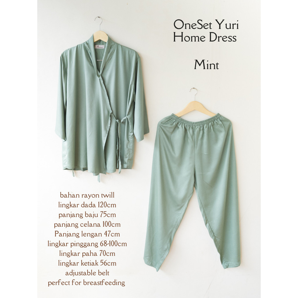 Jual ONESET YURI Home Dress Kimono Setelan Piyama Daster Busui Lahiran ...