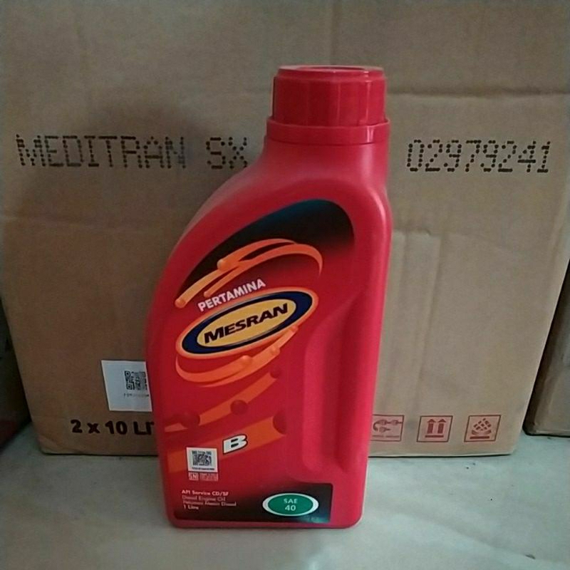Jual Oli Mesin Diesel Mesran B SAE40 1 Liter Asli Pertamina | Shopee ...