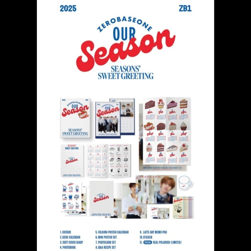 Jual OFFICIAL ZEROBASEONE ZB1 2025 SEASONS SWEET GREETING ~ OUR SEASON | Shopee Indonesia