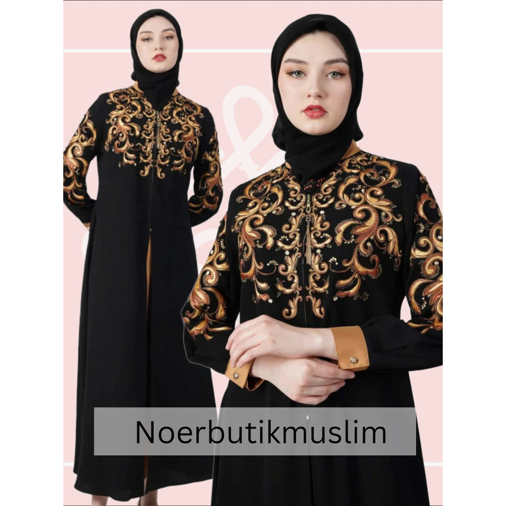 Jual Hikmat Fashion Original A5774 Abaya Hikmat satu set dengan hijab ...