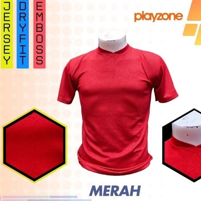 Jual KAOS DRY FIT JERSEY MOTIF EMBOSS - KAOS OLAH RAGA LARI RUNNING ...