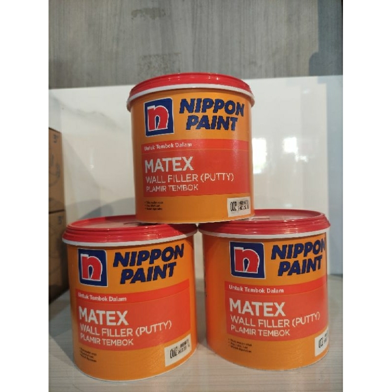 Jual NIPPON MATEX WALL FILLER (PUTTY) PLAMIR TEMBOK 002 SUPER WHITE 1KG | Shopee Indonesia