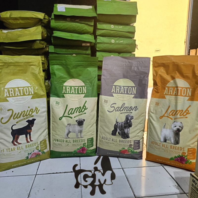Jual ARATON Dog food Junior Adult All Breed 15kg Lamb Makanan Anjing ...