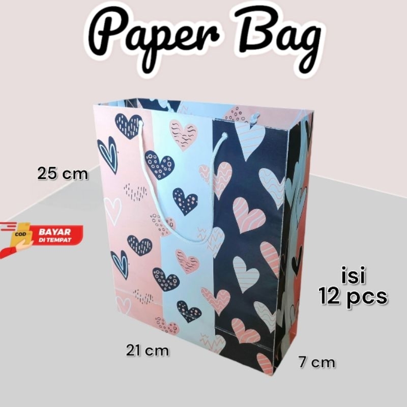 Jual Paper Bag Kado Ulang Tahun Lusinan Isi 12 pcs Ukuran 21×7×25 cm ...