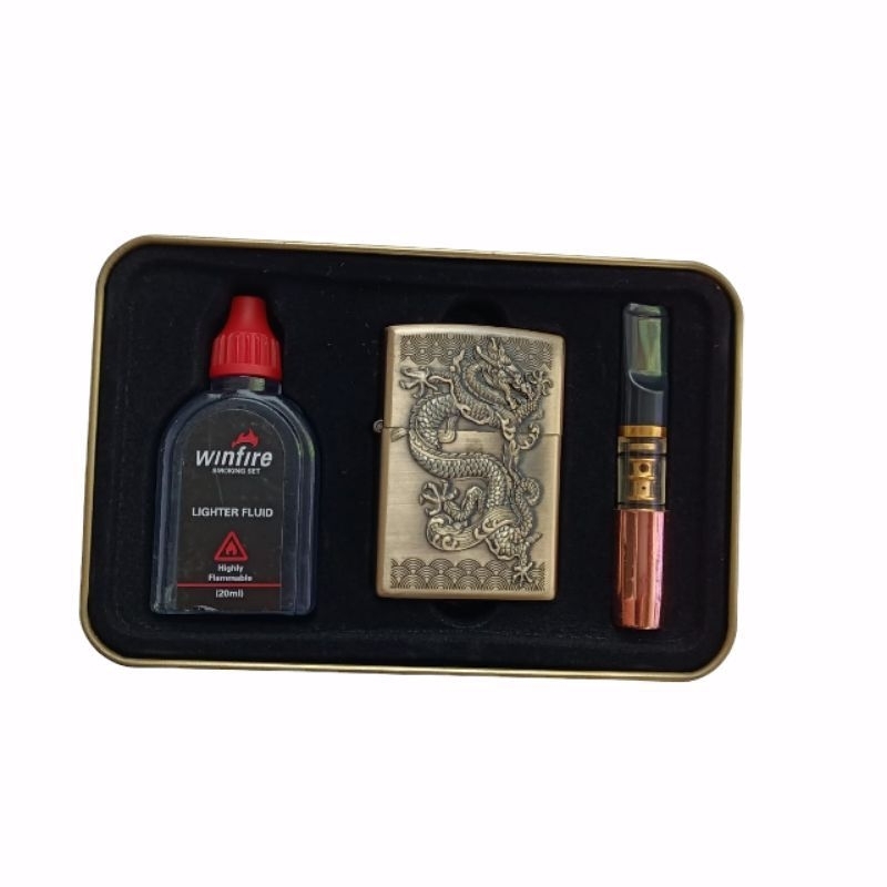 Jual korek api motif naga full set minyak + pipa siap pakai | Shopee ...