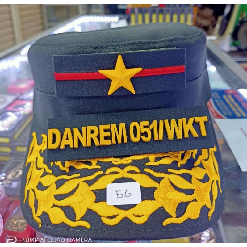 Jual Topi Pet PDH Pati Brigjen Pangkat Logam Timbul + Nama | Shopee ...