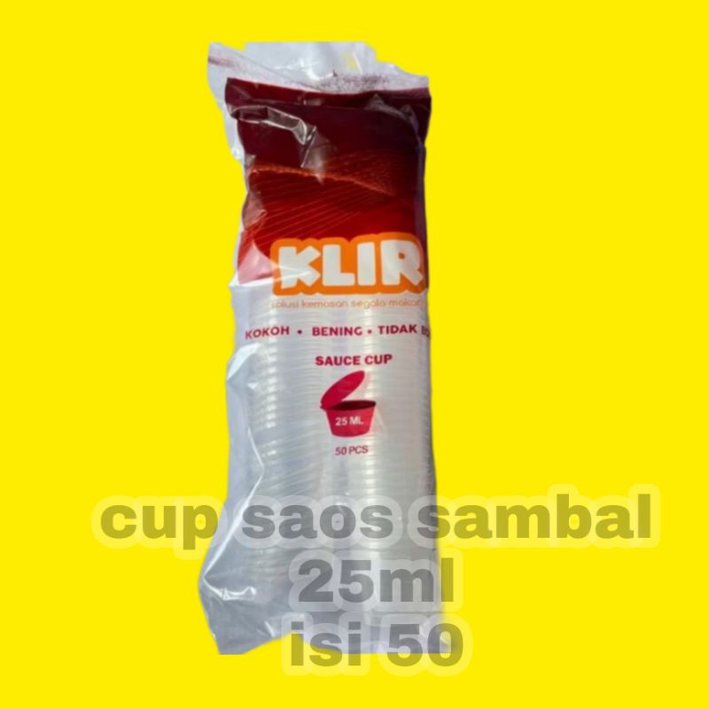 Jual cup saos sambal thinwall 25ml 1pak isi 50 pcs | Shopee Indonesia