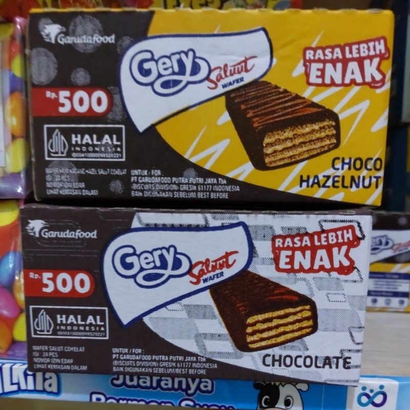Jual Gery Salut Wafer Coklat 1 pack isi 24 pcs | Shopee Indonesia