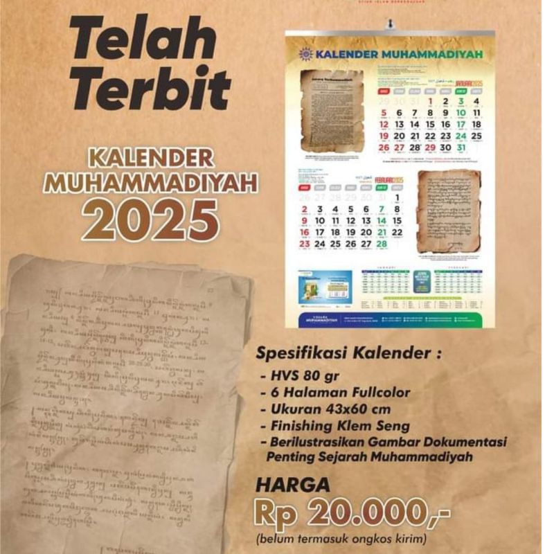 Jual Kalender Muhammadiyah 2025 | Shopee Indonesia
