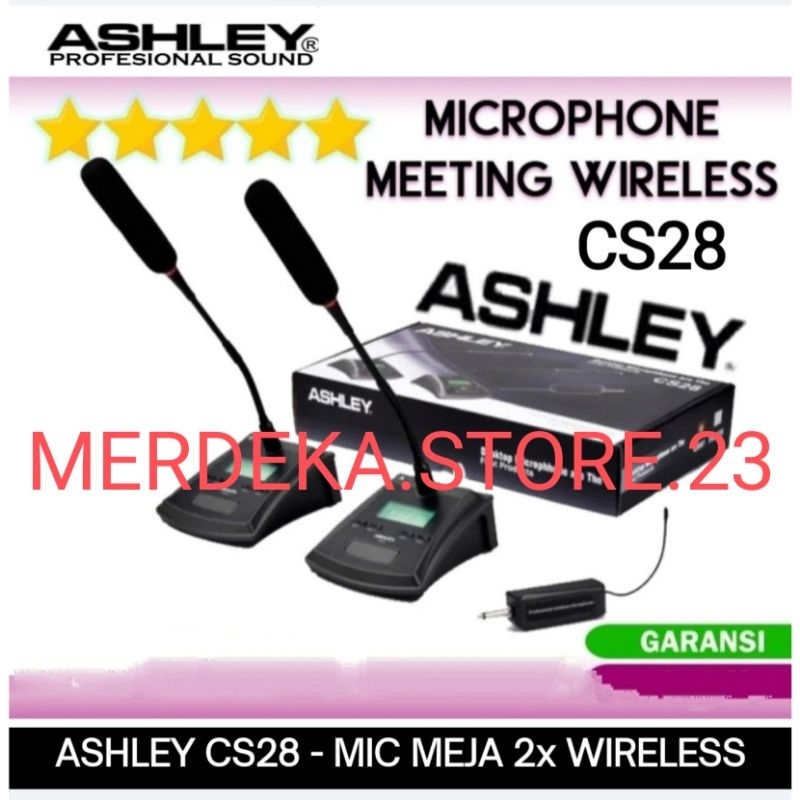 Jual ASHLEY CS28 MICROPHONE MEETING WIRELESS DOUBLE / ASHLEY CS-28 MIC ...