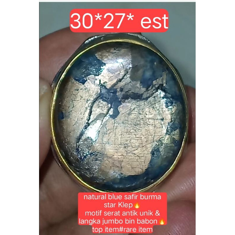 Jual natural blue SAFIR BURMA star Klep,,NTE dim 30 motif kepala semar ...