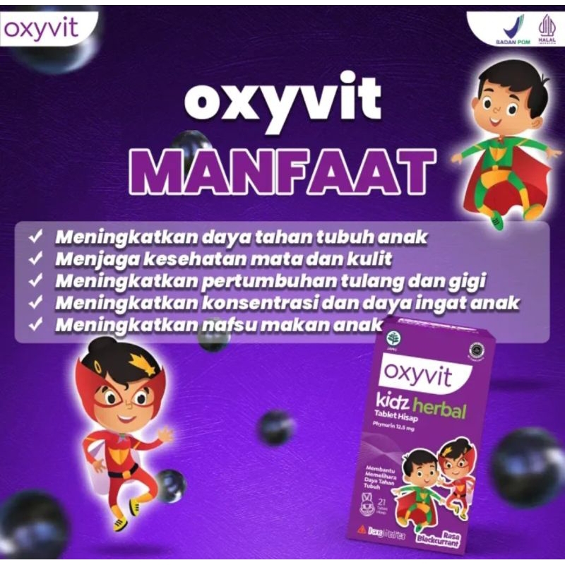 Jual Oxyvit Kidz Herbal Tablet Hisap - Jaminan Kekebalan Tubuh untuk Si ...