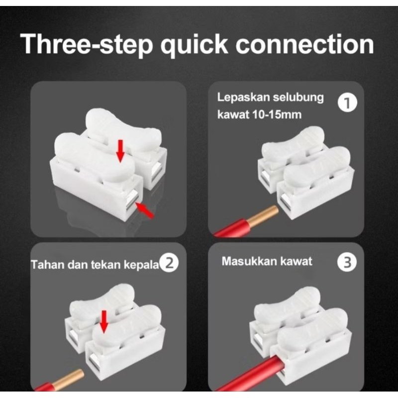 Jual Quick Connect Terminal Connector KonektorSambungan Kabel Listrik 2 ...