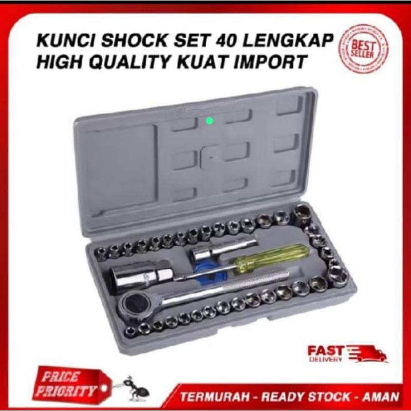 Jual KUNCI SOCKET 40PCS/KUNCI PAS 40PCS/KUNCI SOK | Shopee Indonesia