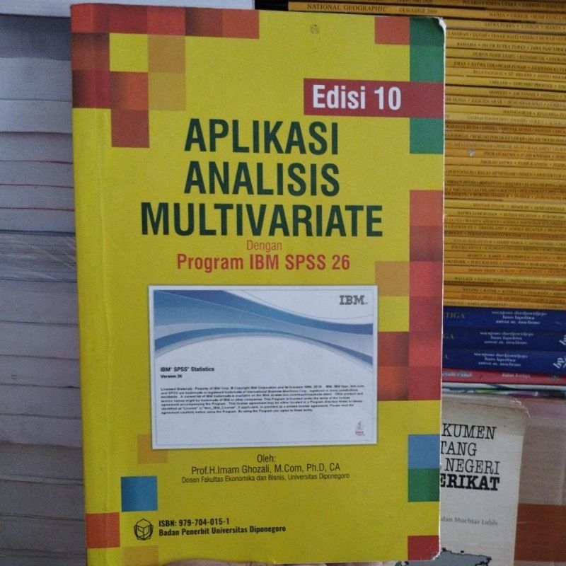 Jual Original Buku Aplikas Analisis Multivariate dengan Program IBM SPSS 26 by Prof Imam ghozali ...