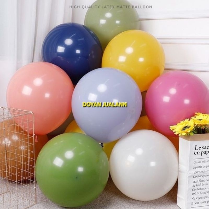 Jual ISI 100 BALON LATEX WARNA RETRO 12INCH | Shopee Indonesia