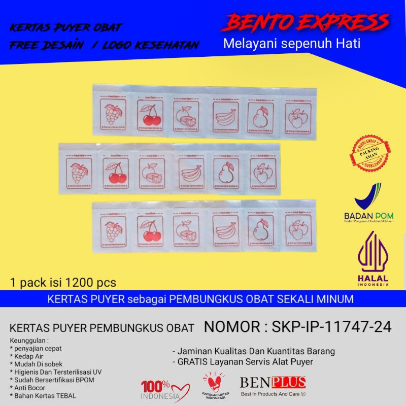 Jual kertas puyer desain buah isi 1200 pcs | Shopee Indonesia