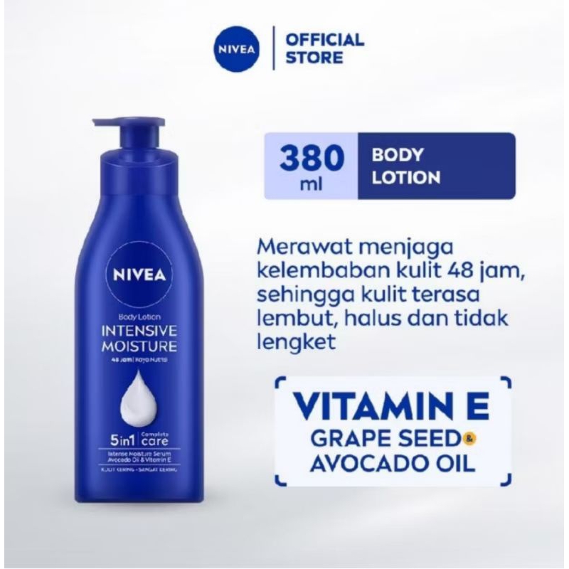 Jual Nivea Intensive Moisture Body Lotion 380 ML (kemasan baru) | Shopee Indonesia