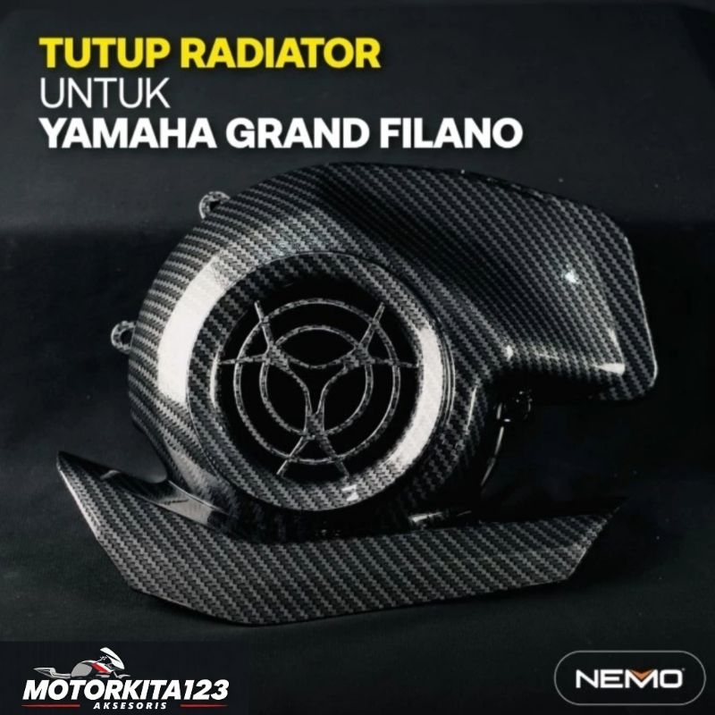 Jual Cover Carbon NEMO Tutup Kipas Radiator Motor Yamaha Grand Filano ...