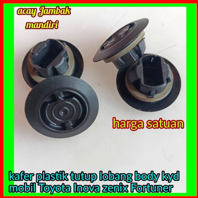 Jual kafer plastik tutup lobang body kyd Toyota Innova zenix Fortuner ...