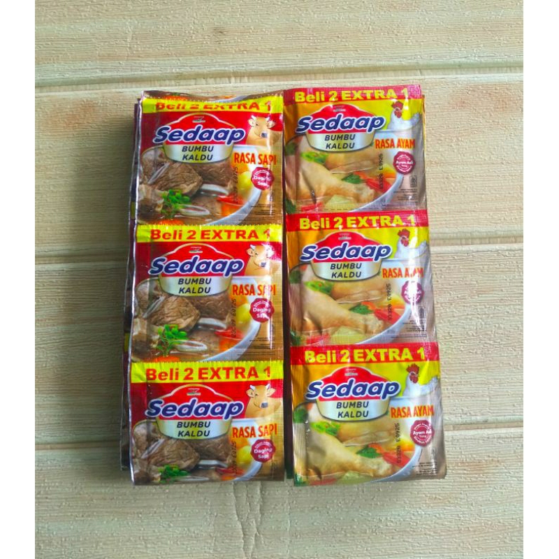 Jual Penyedap rasa bumbu kaldu SEDAAP sachet 9 gram (1 renceng isi 6+3 ...