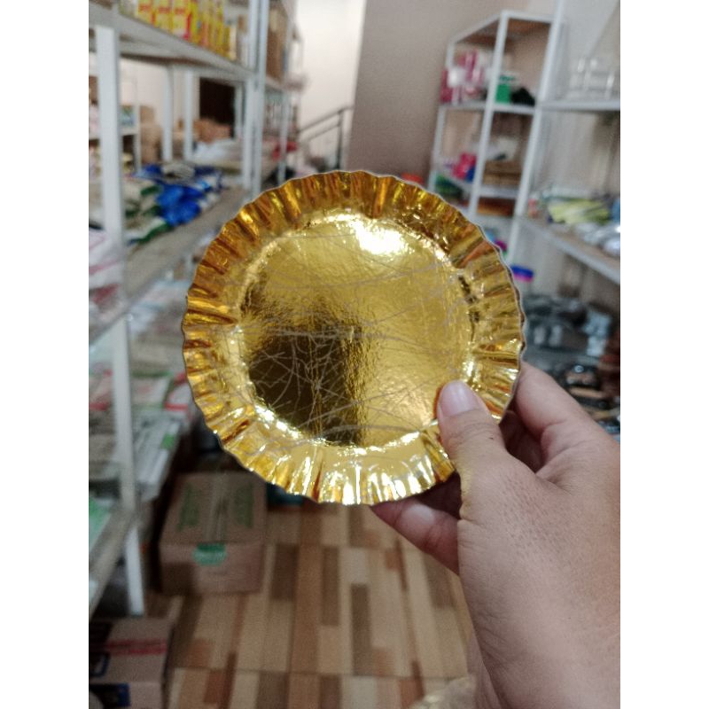 Jual ISI 10 PCS - PIRING KUE ULANG TAHUN/PIRING KERTAS MAS/PIRING SEKALI PAKAI | Shopee Indonesia