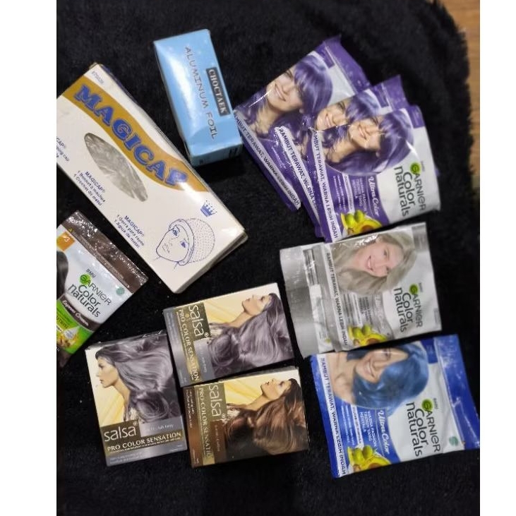 Jual ANP - NEW HAIR COLOR GARNIER SALSA ASH GREY MAGICAP HIGHLIGHT ...