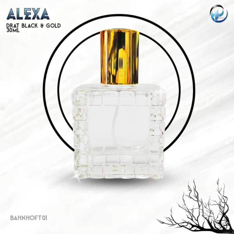 Jual BOTOL PARFUM [LUSINAN] ALEXA DRAT BLACK AND GOLD 30ML | Shopee ...