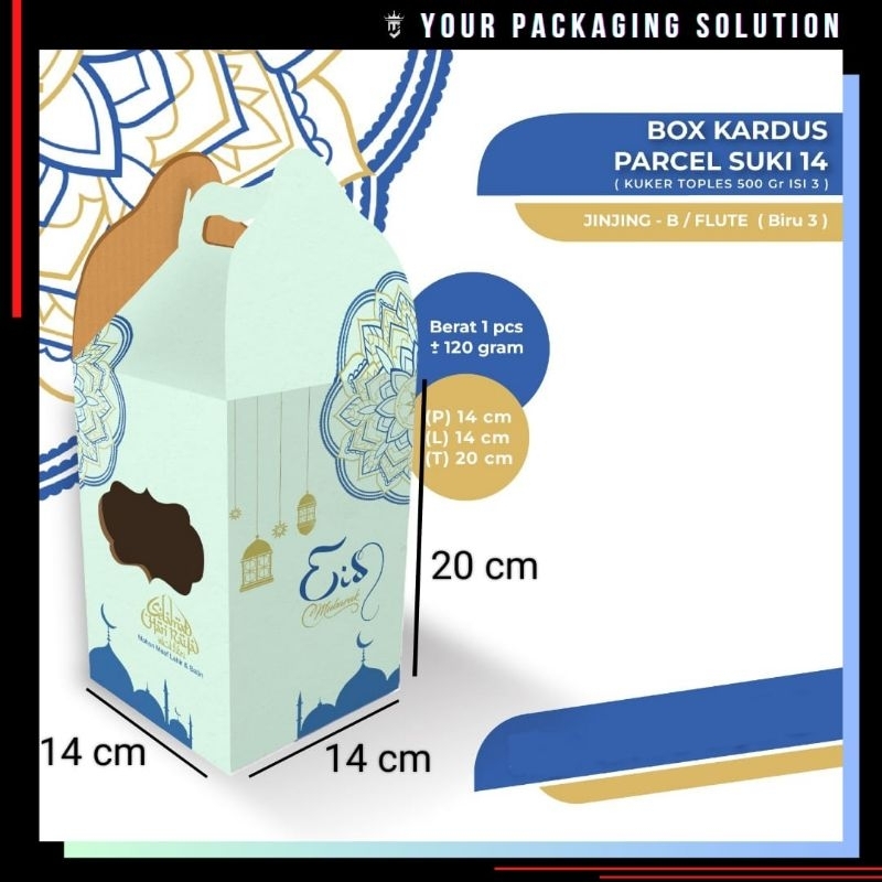 Jual Box Parcel Suki 14 • 14x14x20cm (Kuker Toples 500GR isi 3) • Kotak ...
