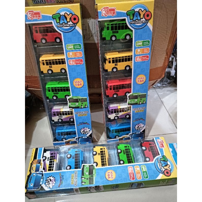 Jual MAINAN BUS TAYO / TAYO THE LITTLE BUS / BUS TAYO SATU SET / BUS ...