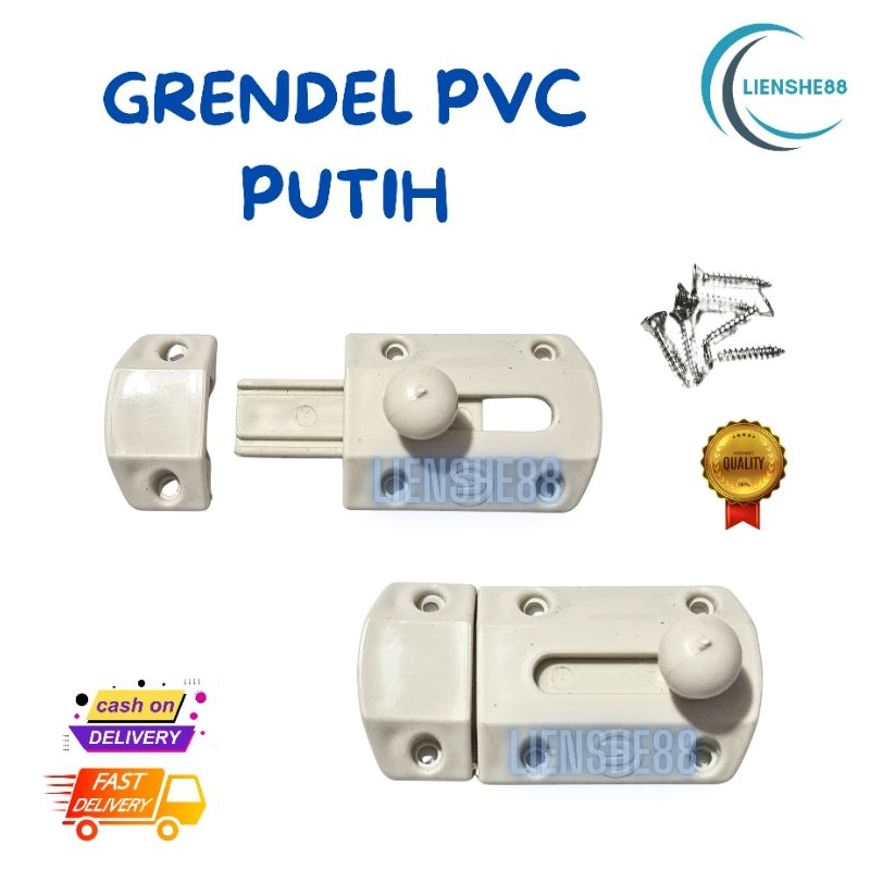 Jual Grendel PVC Grendel Plastik Putih 2 inch | Shopee Indonesia