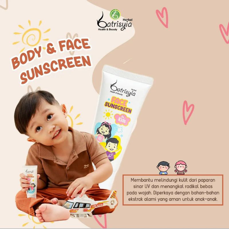 Jual Batrisyia Face Sunscreen Kids SPF 35 30g | Shopee Indonesia