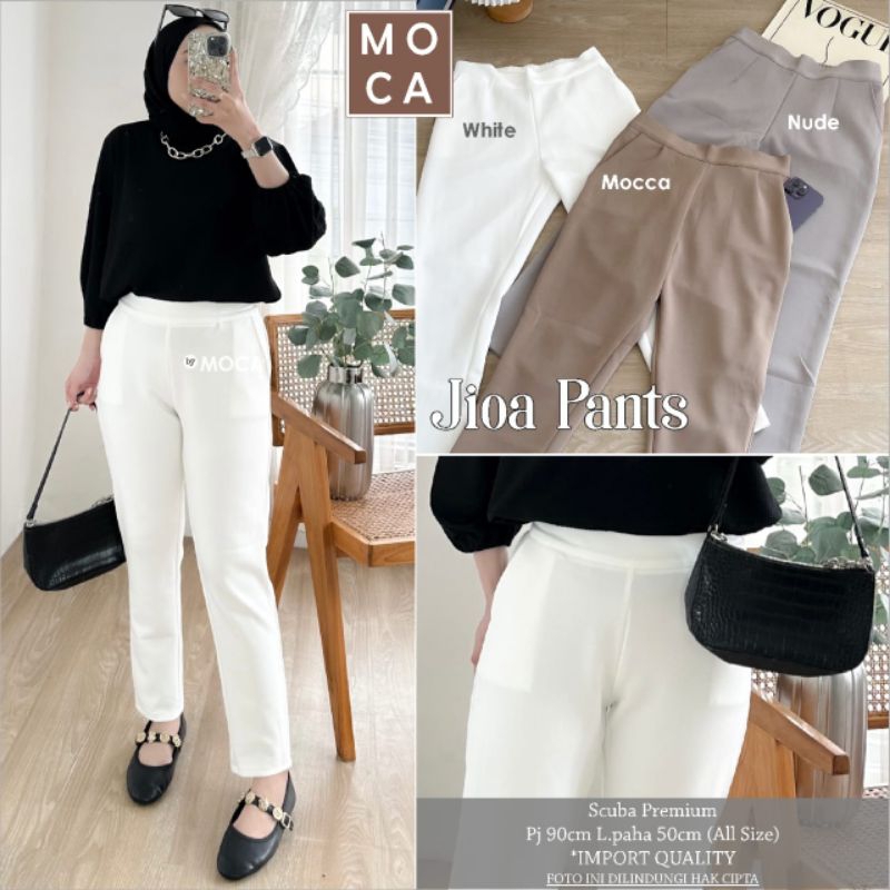 Jual Jioa Pants Celana Panjang Wanita Bahan Premium Soft Jeans Original Ori Moca Berlabel ...