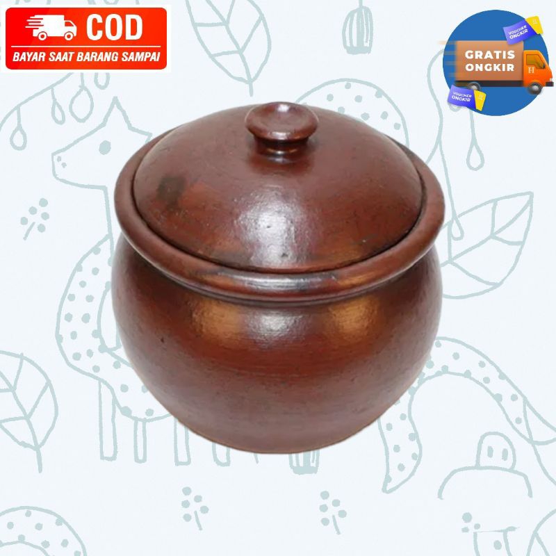 Jual KENDIL GERABAH TANAH LIAT D-20 CM PANCI GUDEG PANCI JAMU KENDIL ...