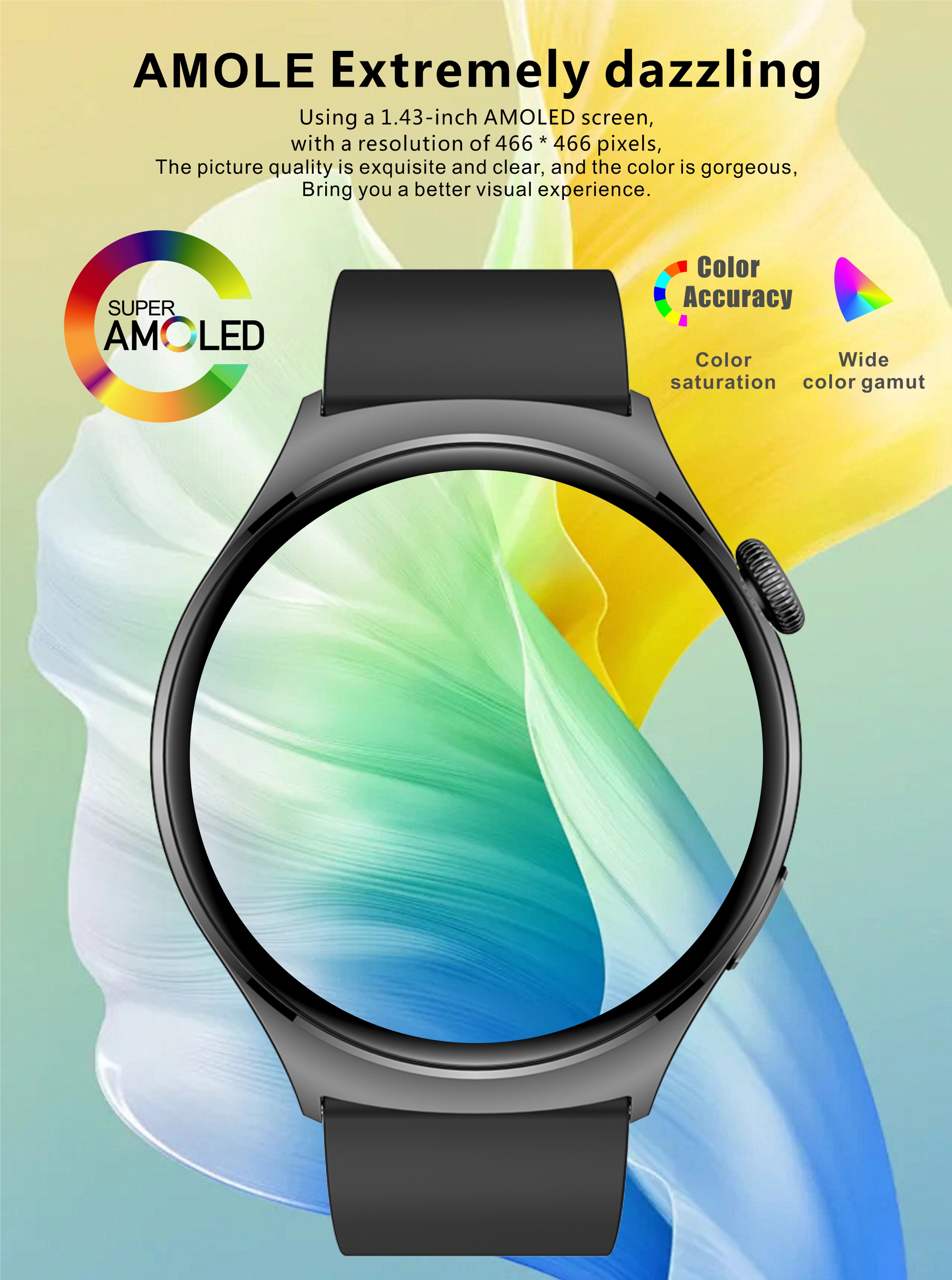 Jual Aolon Mars R3 Jam Tangan Smartwatch Pria Running Pace 60Hz AMOLED ...