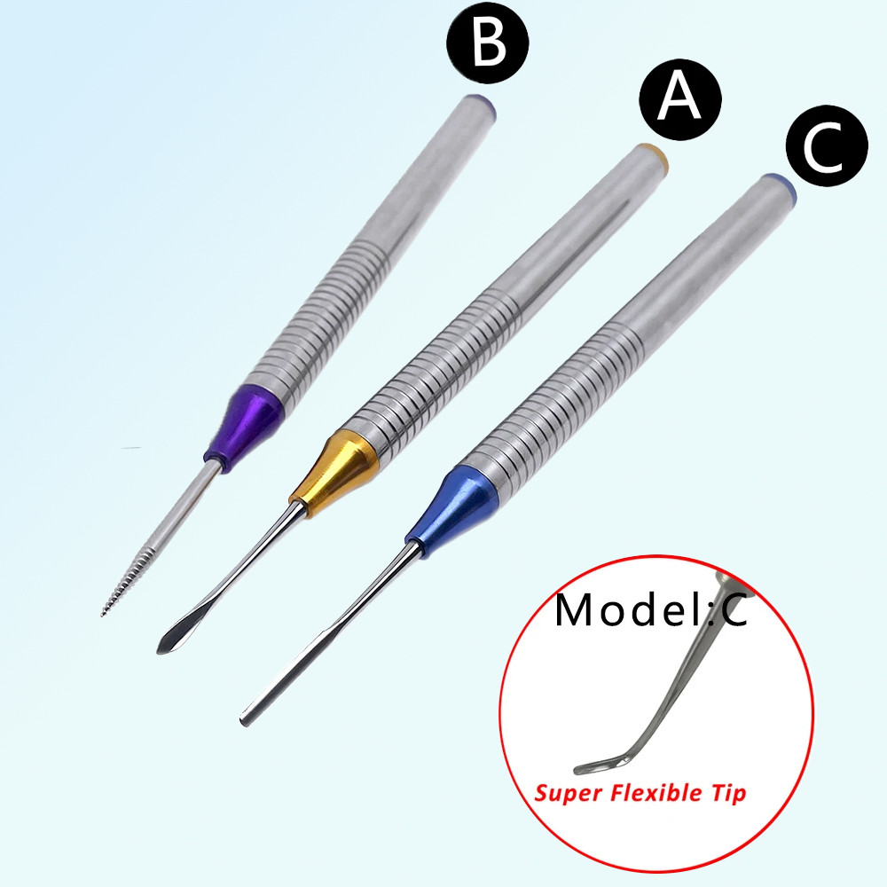Jual Dental Extractor Titanium Tip Flexible Kit 3Pcs Dental Nickel ...