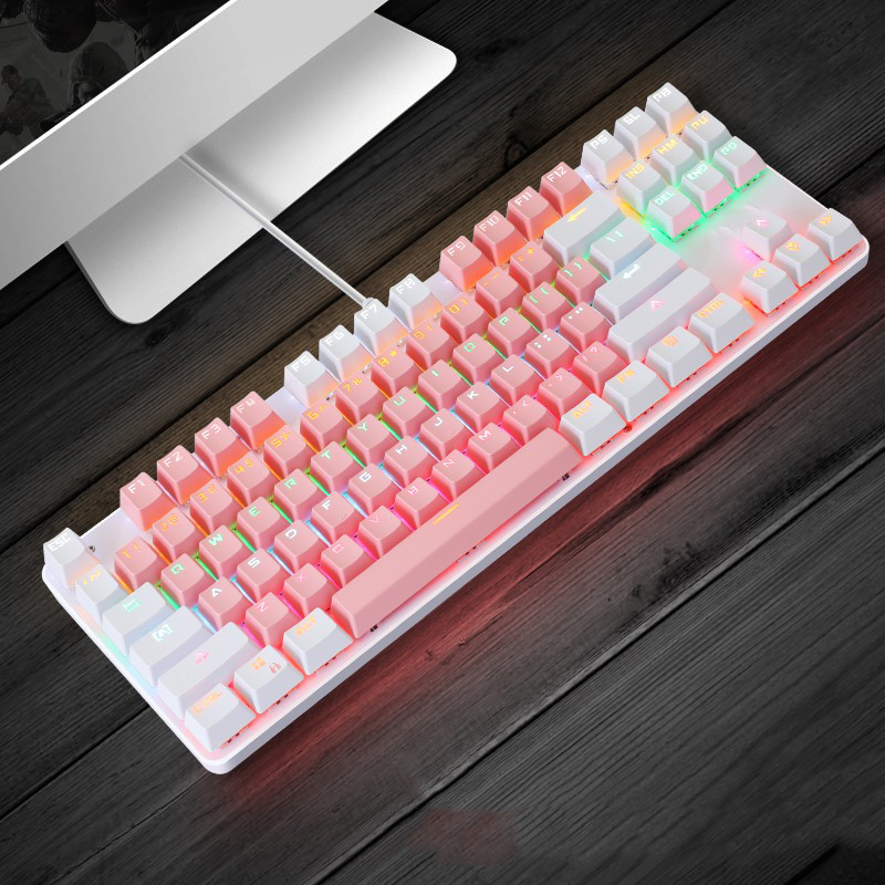 Jual KLW Gaming Mechanical Keyboard 87 keys Game Anti-ghosting Blue ...