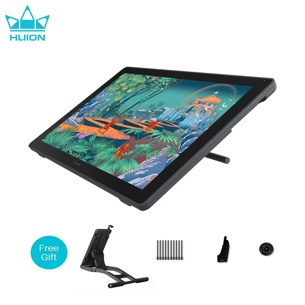Jual HUION Kamvas 24 Graphics Tablet Monitor 23.8 Inch QHD Screen Anti ...