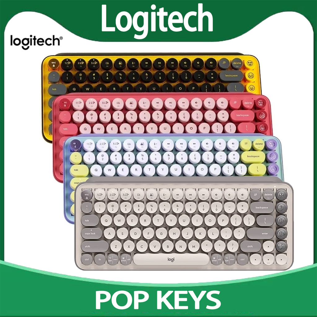 Jual 'Logitech POP Keys Wireless Portable Mechanical Keyboard Bluetooth ...
