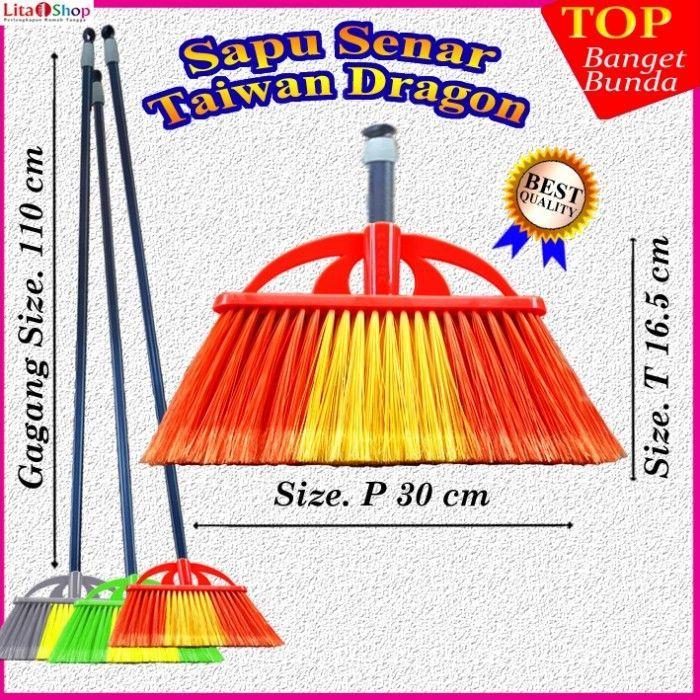 Jual Sapu lantai plastik nilon dragon taiwan gagang Besi panjang ...