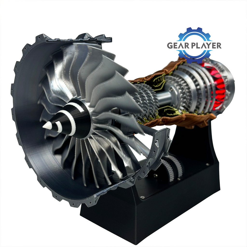 Jual Turbojet Engine Model Kit Adjustable Speed Tail Flame Simulation ...