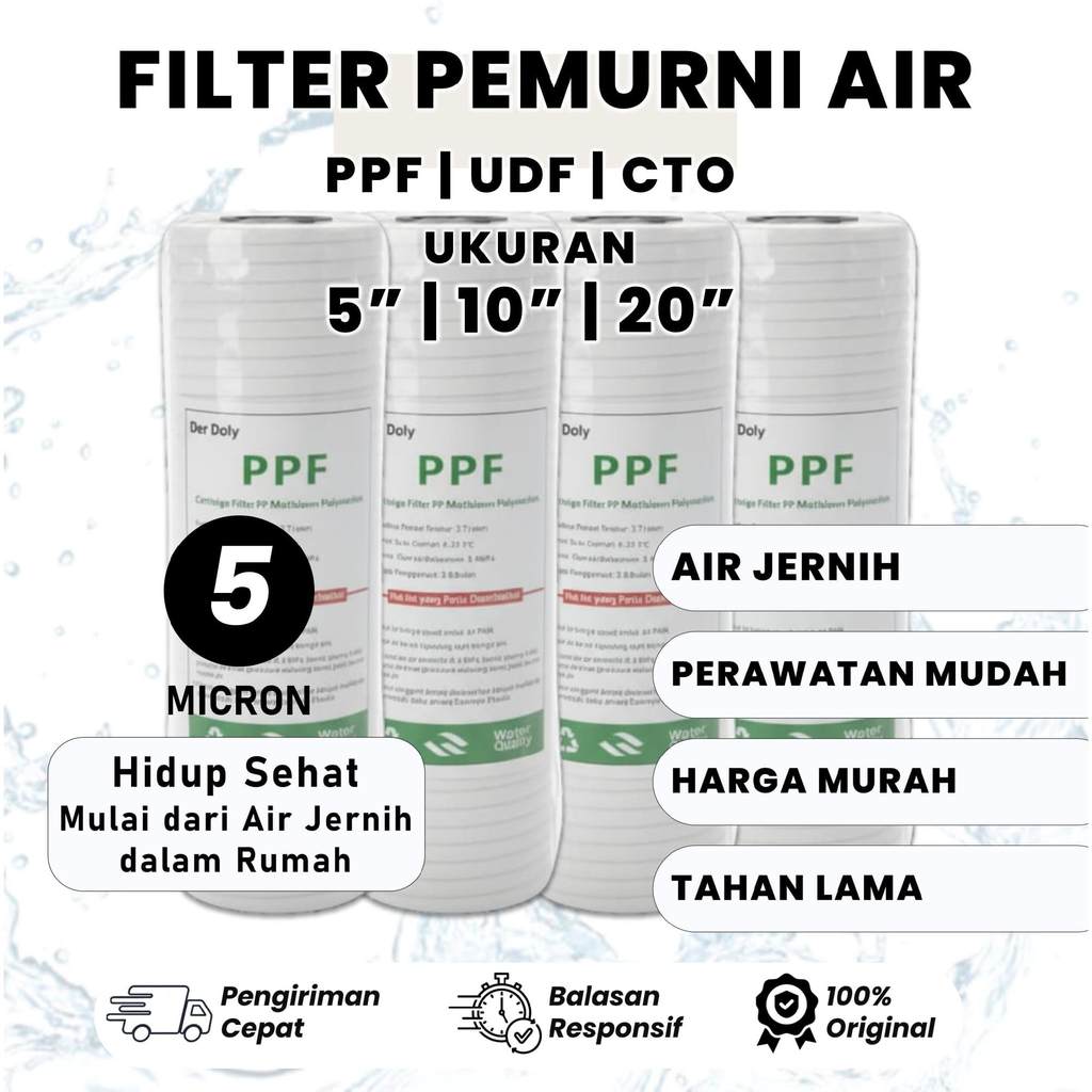 Jual Filter Air Sediment / Cartridge Filter Air NANO 10 inch / 5 Micron ...