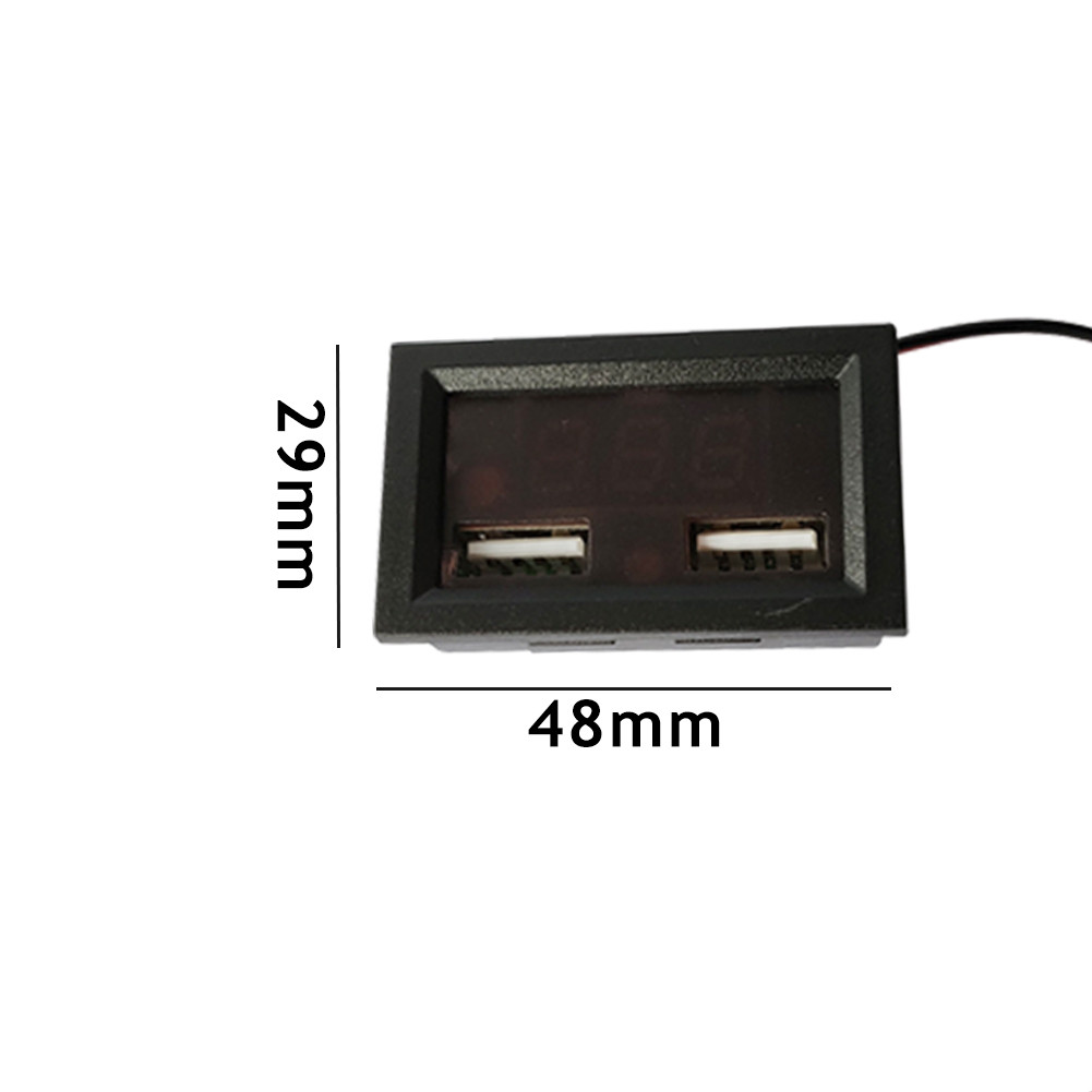 Jual DC 8-40V Car Digital Voltmeter Ammeter Dual Display Voltage ...