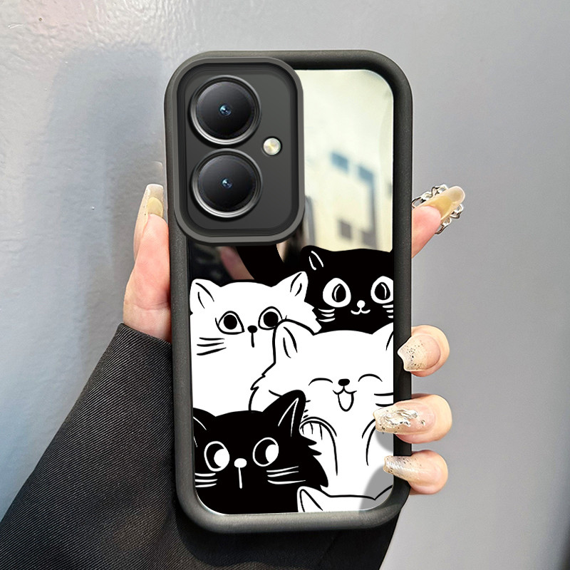 Jual Casing Hp Untuk VIVO Y27 4G VIVO Y35+ 5G Case Kucing kartun hitam ...