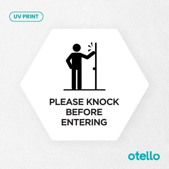 Jual Please Knock Before Entering Signage Board Akrilik Tempel Dinding ...