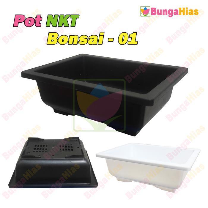 Jual NKT BONSAI - 01 Pot Kotak Persegi Panjang Segi Ceper Tanaman Bunga ...